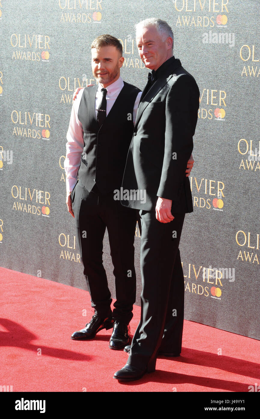 Gary Barlow and Tim Firth attending the 2017 Olivier Awards, at the ...