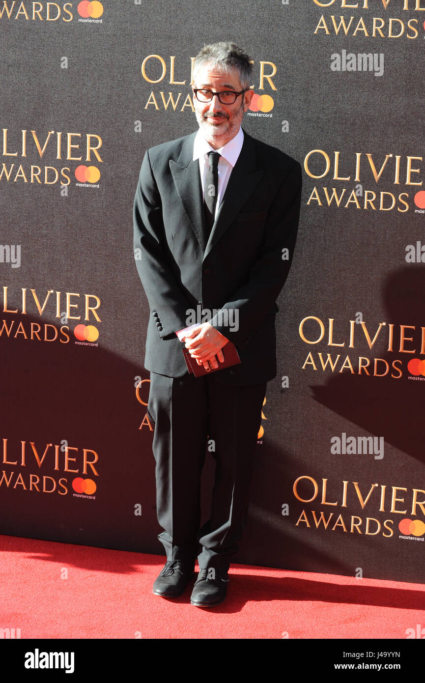 David Baddiel attending the 2017 Olivier Awards, at the Royal Albert ...