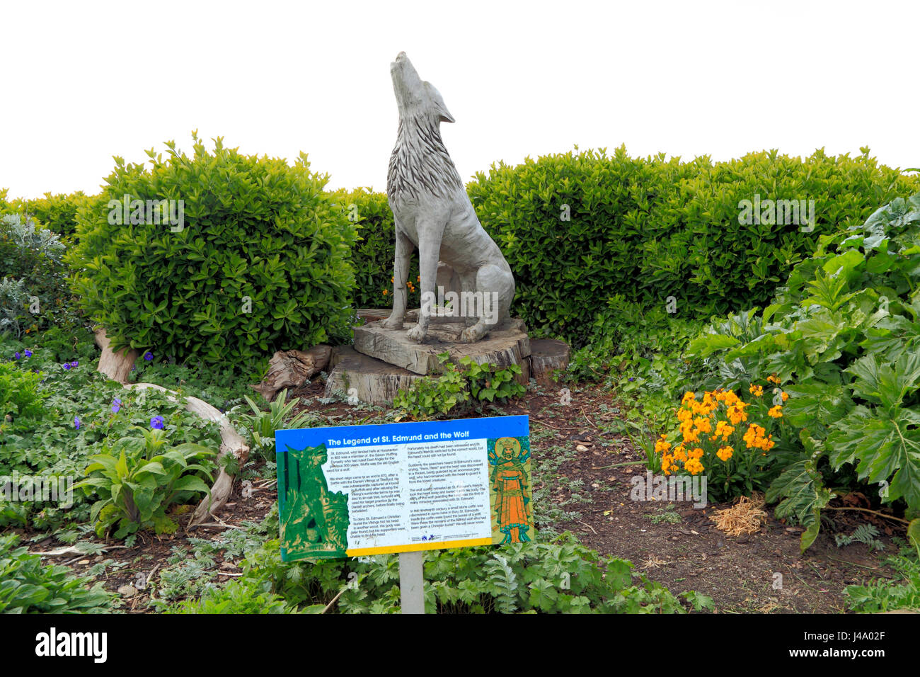 Old Hunstanton, Monument to the legendary Wolf who guarded St. Edmund's ...