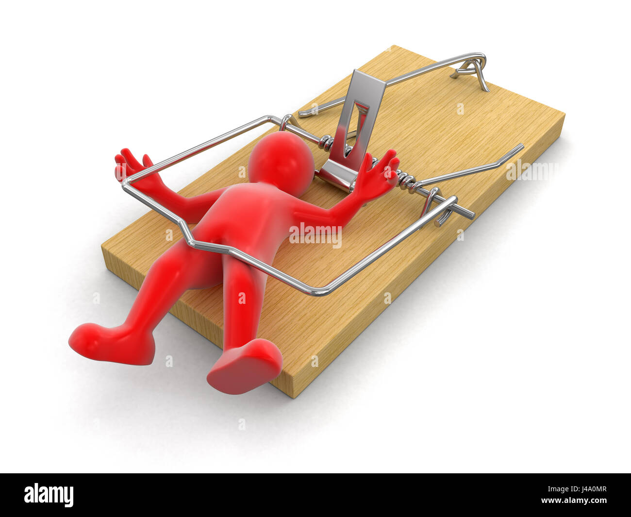 Men and Trap. Image with clipping path Stock Photo - Alamy