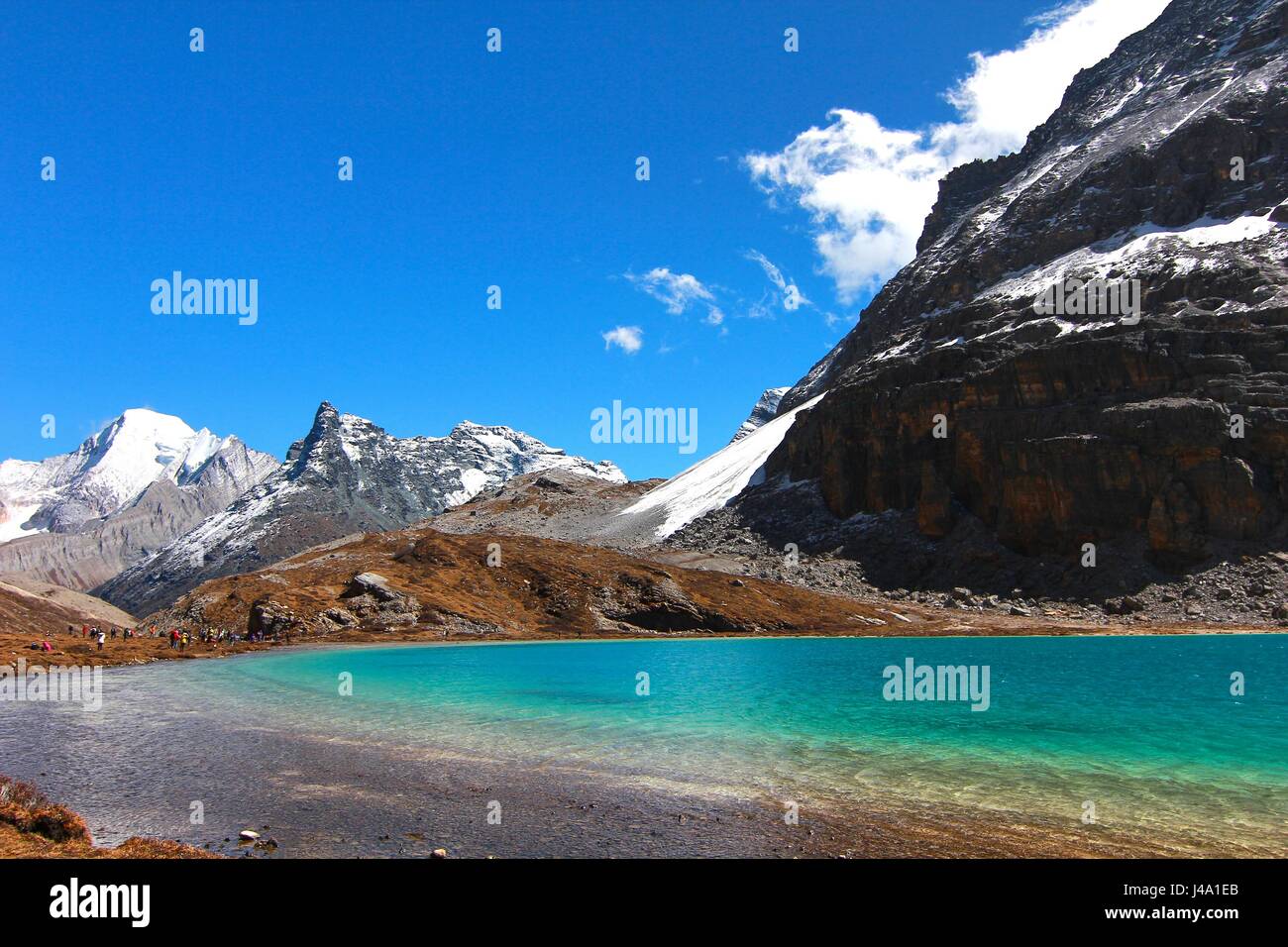 Milk lake at Yading Nature Reserve in Daocheng County ,China Stock ...