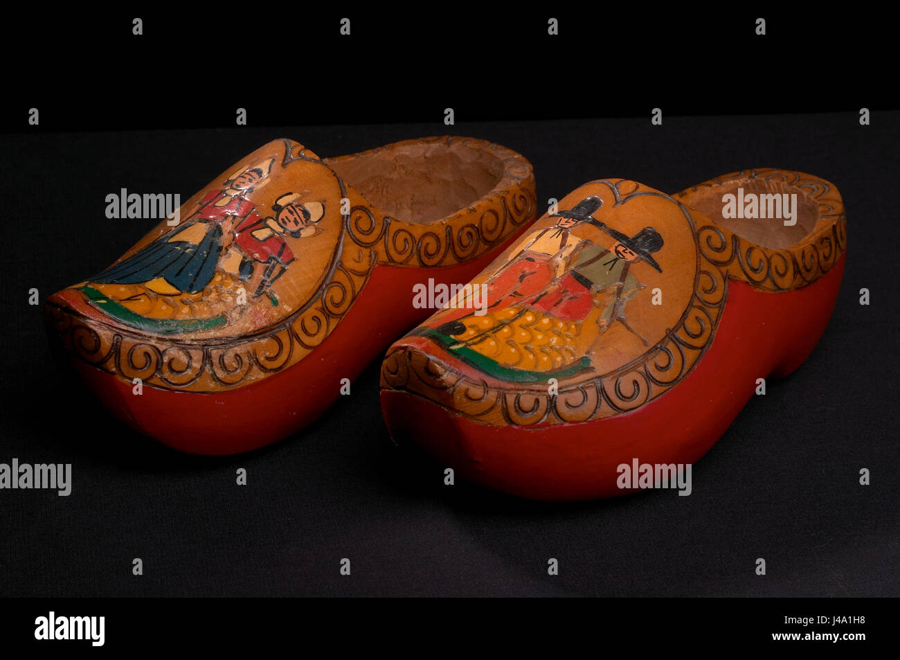 Painted Wooden Shoes Stock Photo - Alamy
