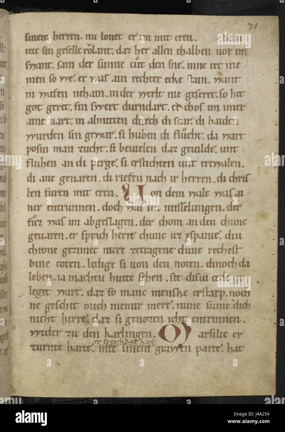 This title refers to the 'Rolandslied' (Song of Roland) manuscript cod ...