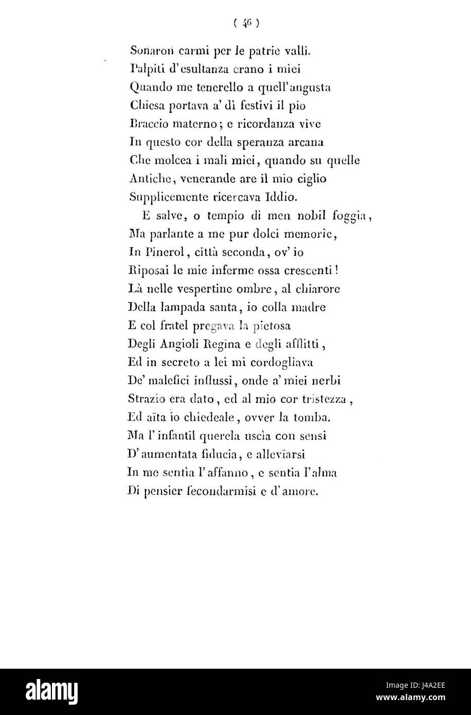 Pellico Poesie inedite 047 Stock Photo - Alamy