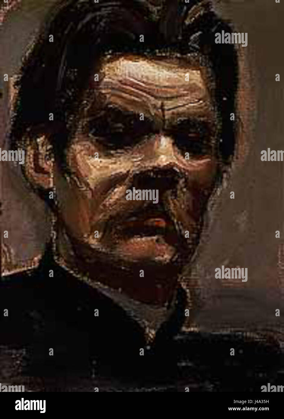 The portrait of Maxim Gorky, painted by a Russian artist, captures the ...