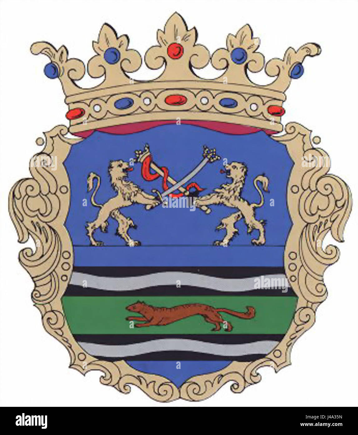 The Pozsega coat of arms represents the heraldic emblem associated with ...