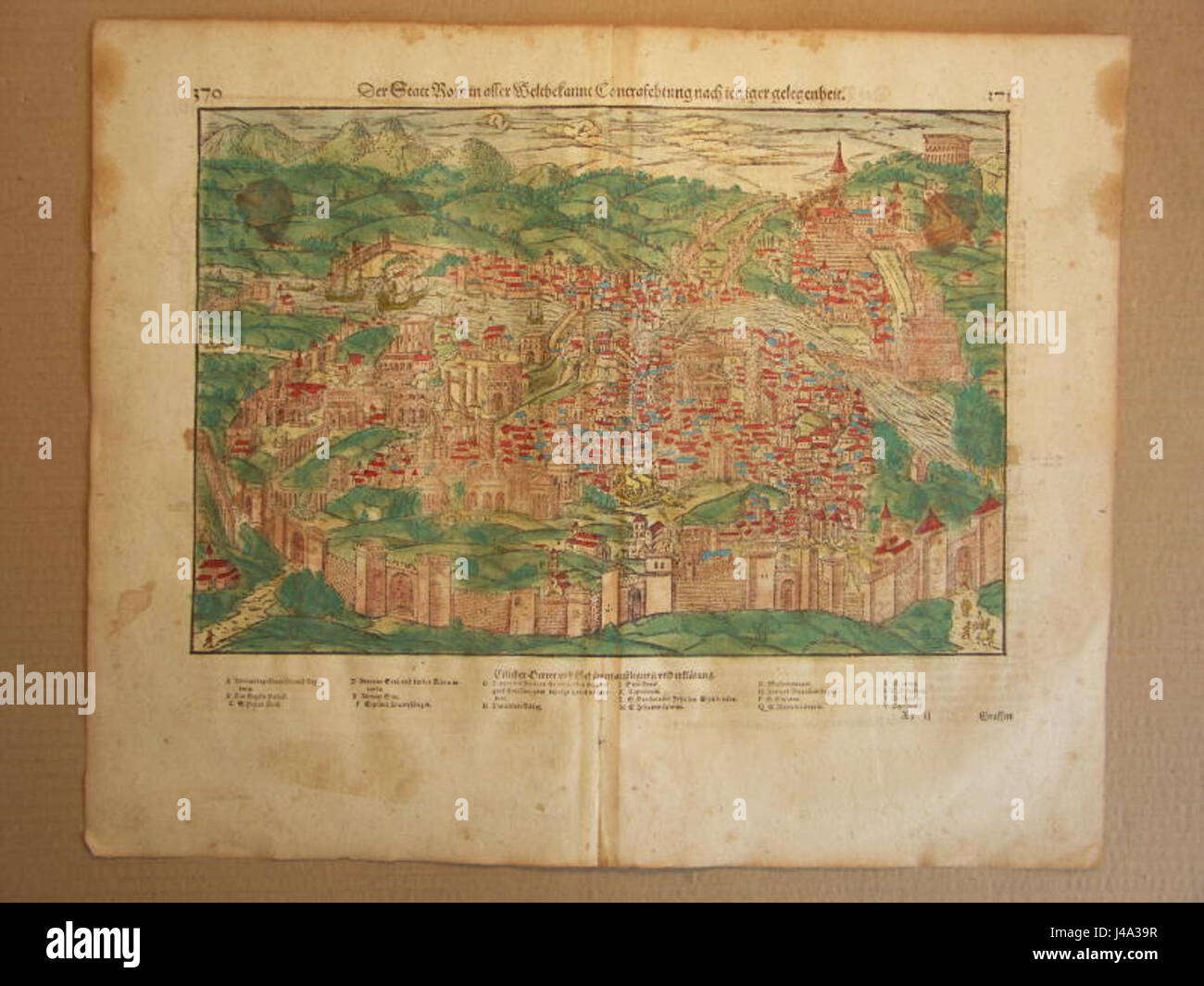 This image represents a historical view of Rome around the year 1600 ...