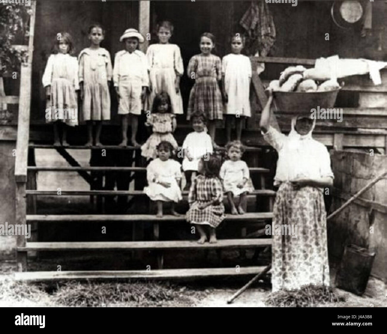 Portuguese immigrant family in Hawaii during the 19th century Stock ...