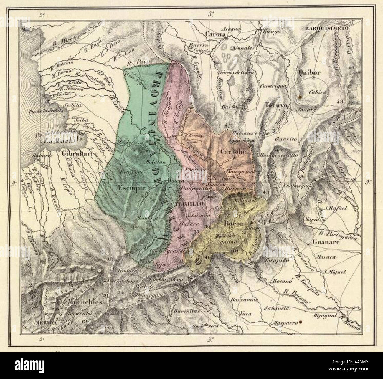 Map of trujillo hi-res stock photography and images - Alamy
