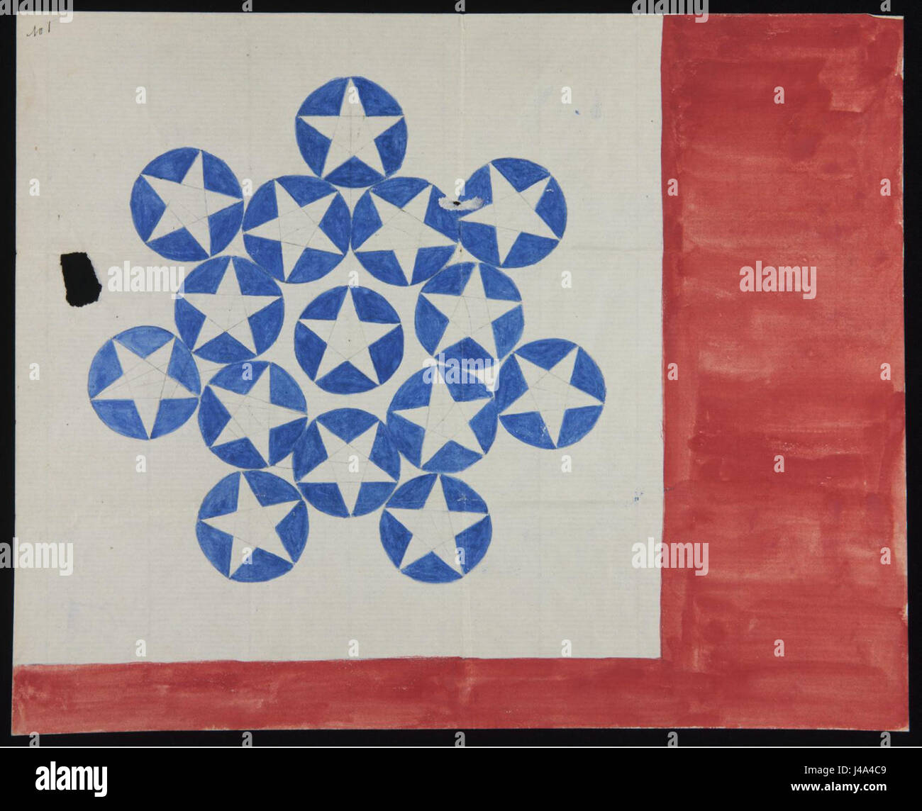 The 1862 proposed design for the flag of the Confederate States of ...