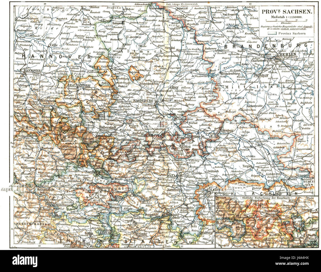 Province Saxony (1815 1937 Stock Photo - Alamy