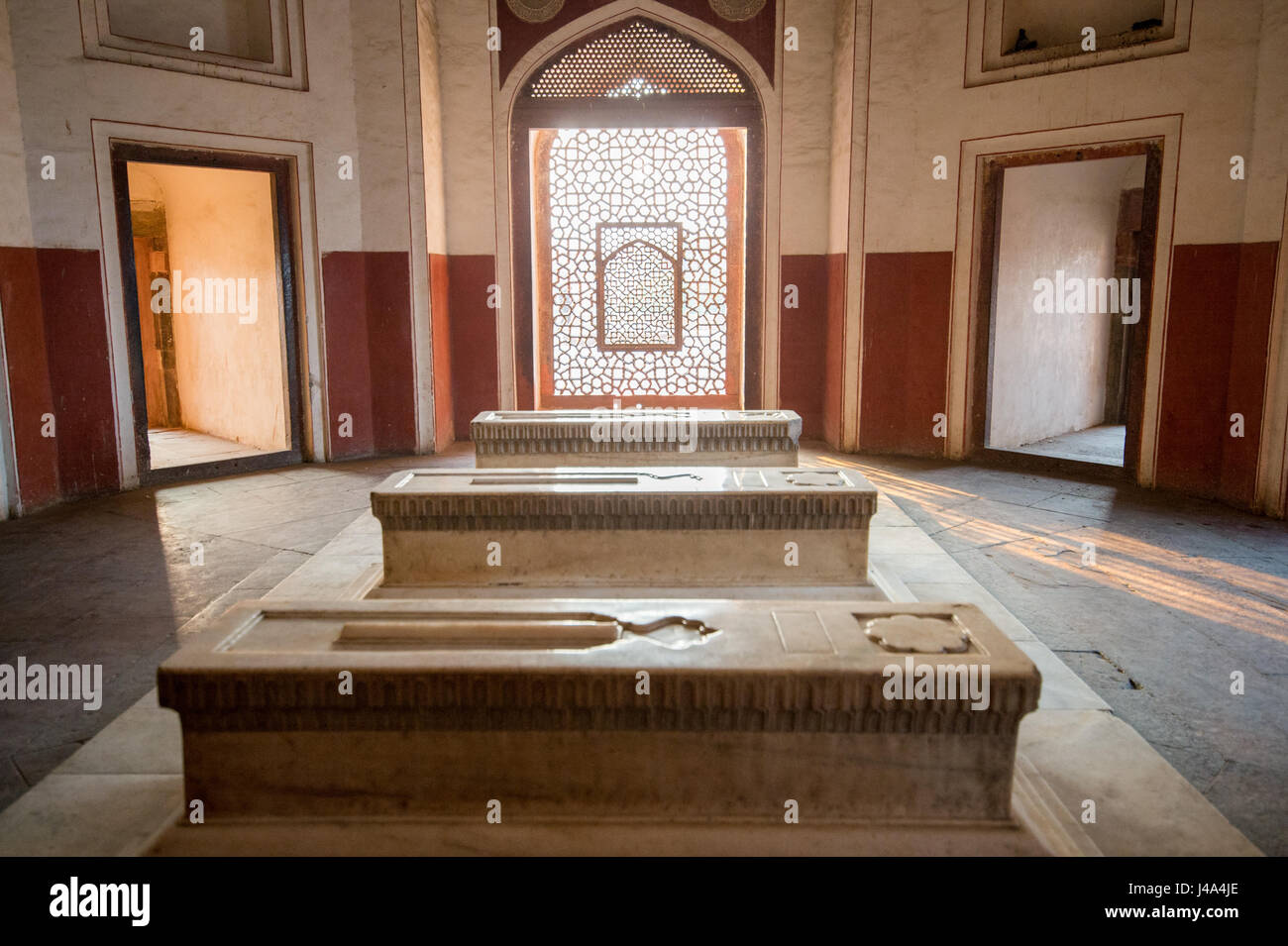 The interior of Mughal emperor Humayun's tomb is seen here Stock Photo ...