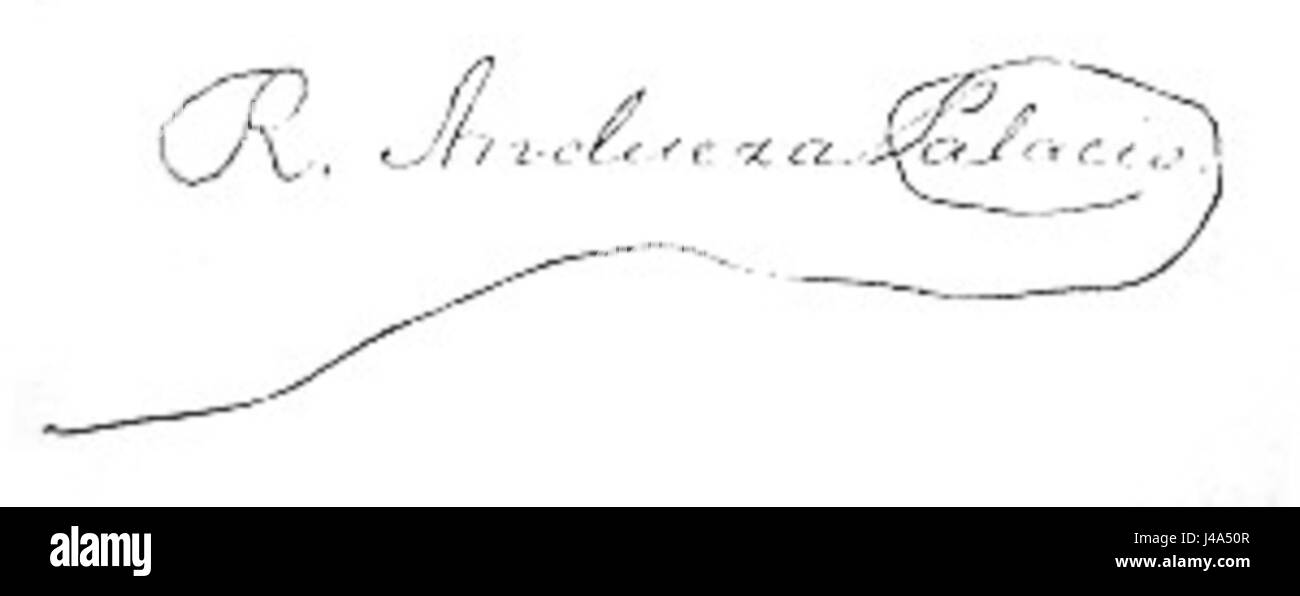 'Raimundo Andueza Palacio signature' refers to the autograph of ...