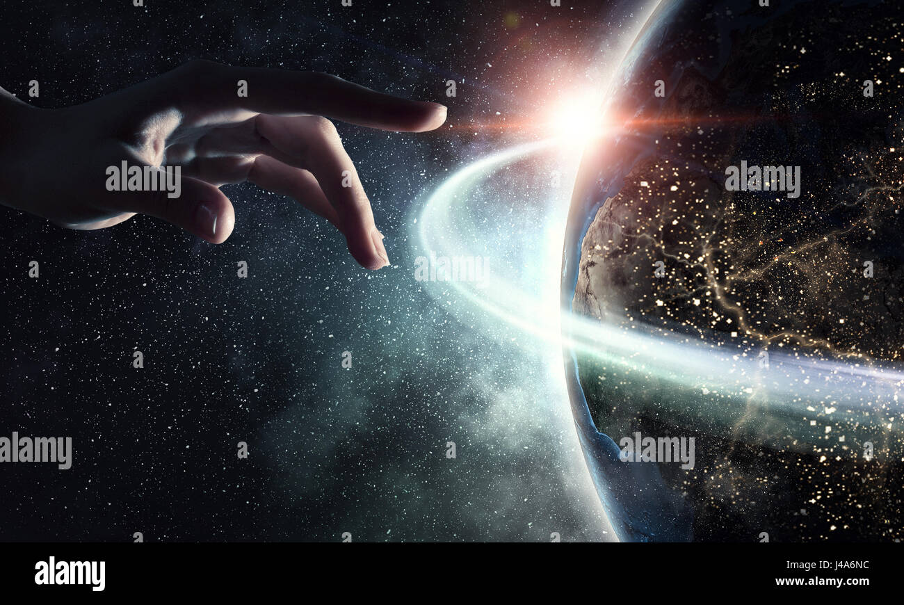 Idea of Earth creation Stock Photo - Alamy