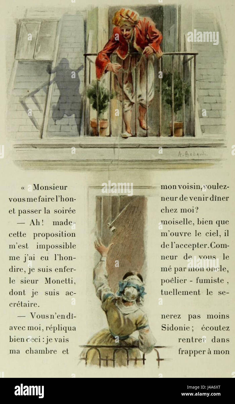 A depiction from Robaudi’s 'Scenes de la vie de Boheme,' capturing a ...