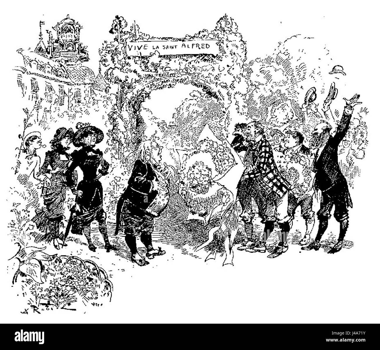 The image is from 'Le VingtiÃ¨me SiÃ¨cle' by Albert Robida, depicting ...