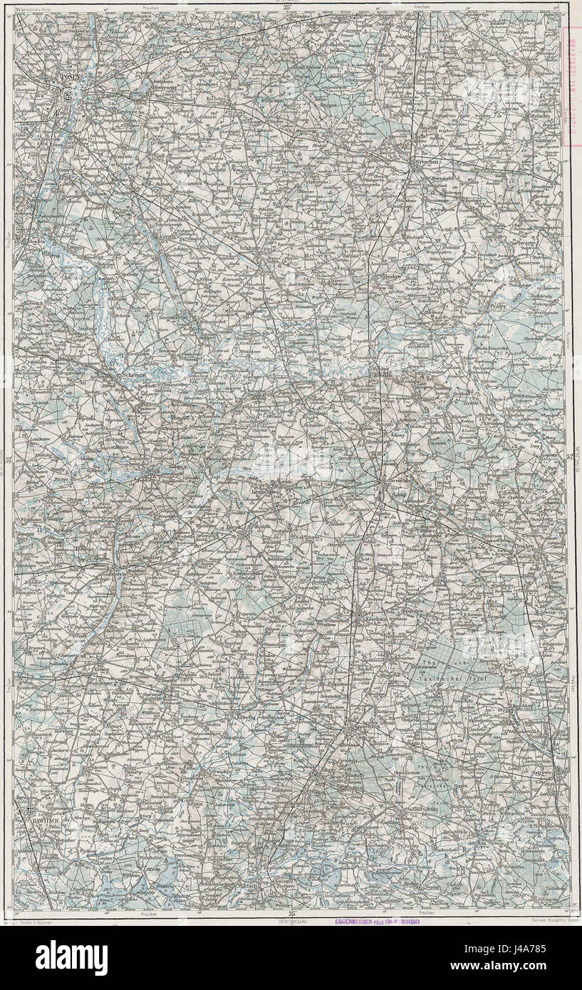 Vintage posen map hi-res stock photography and images - Alamy