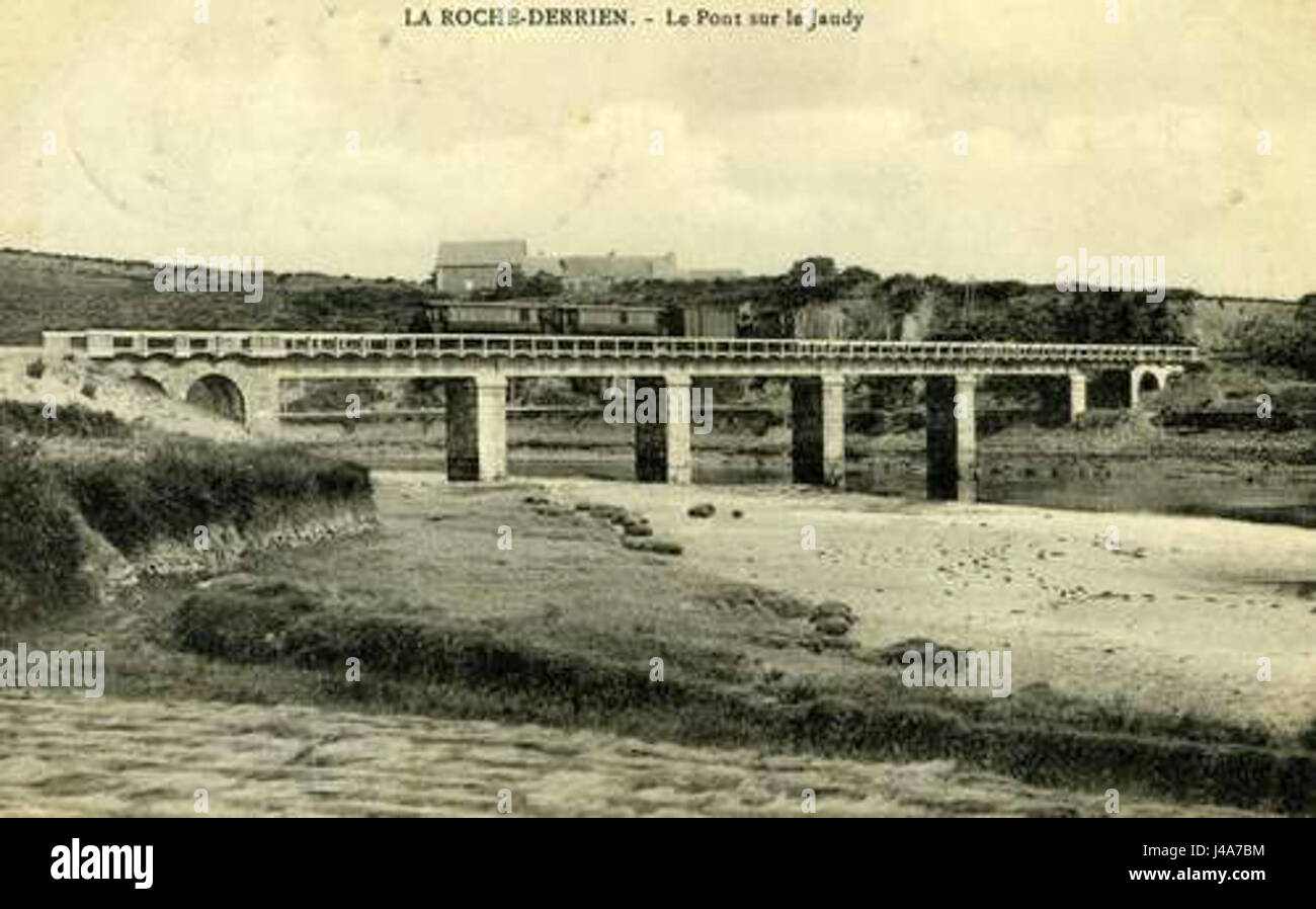 The Pont sur le Jaudy is a bridge in La Roche-Derrien, France, spanning ...