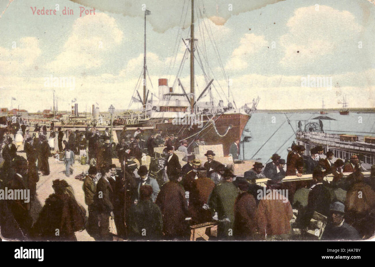 Portul Galati refers to a historical map or chart detailing the port ...