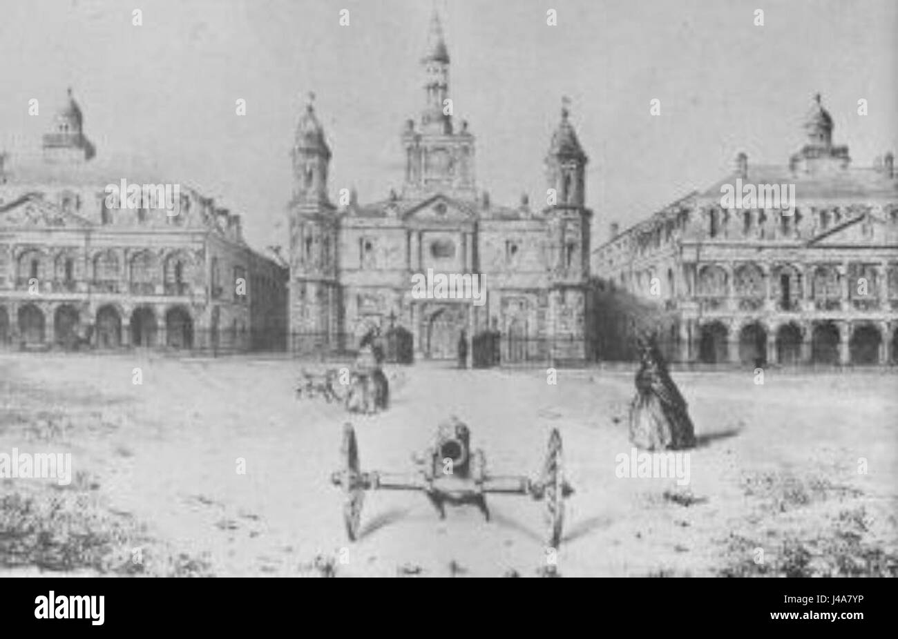 'Place d'Armes' is an 1849 painting by Gaston De Pontalba depicting a ...