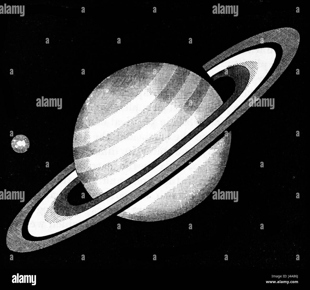 PSM V04 D050 Saturn size compared with earth Stock Photo - Alamy