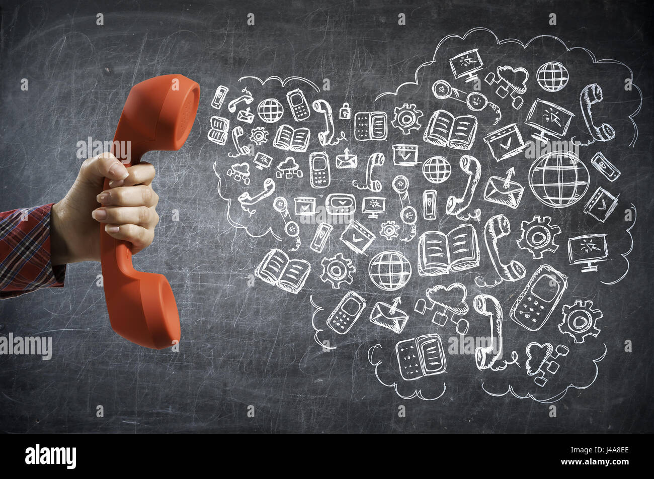 Getting a call Stock Photo - Alamy