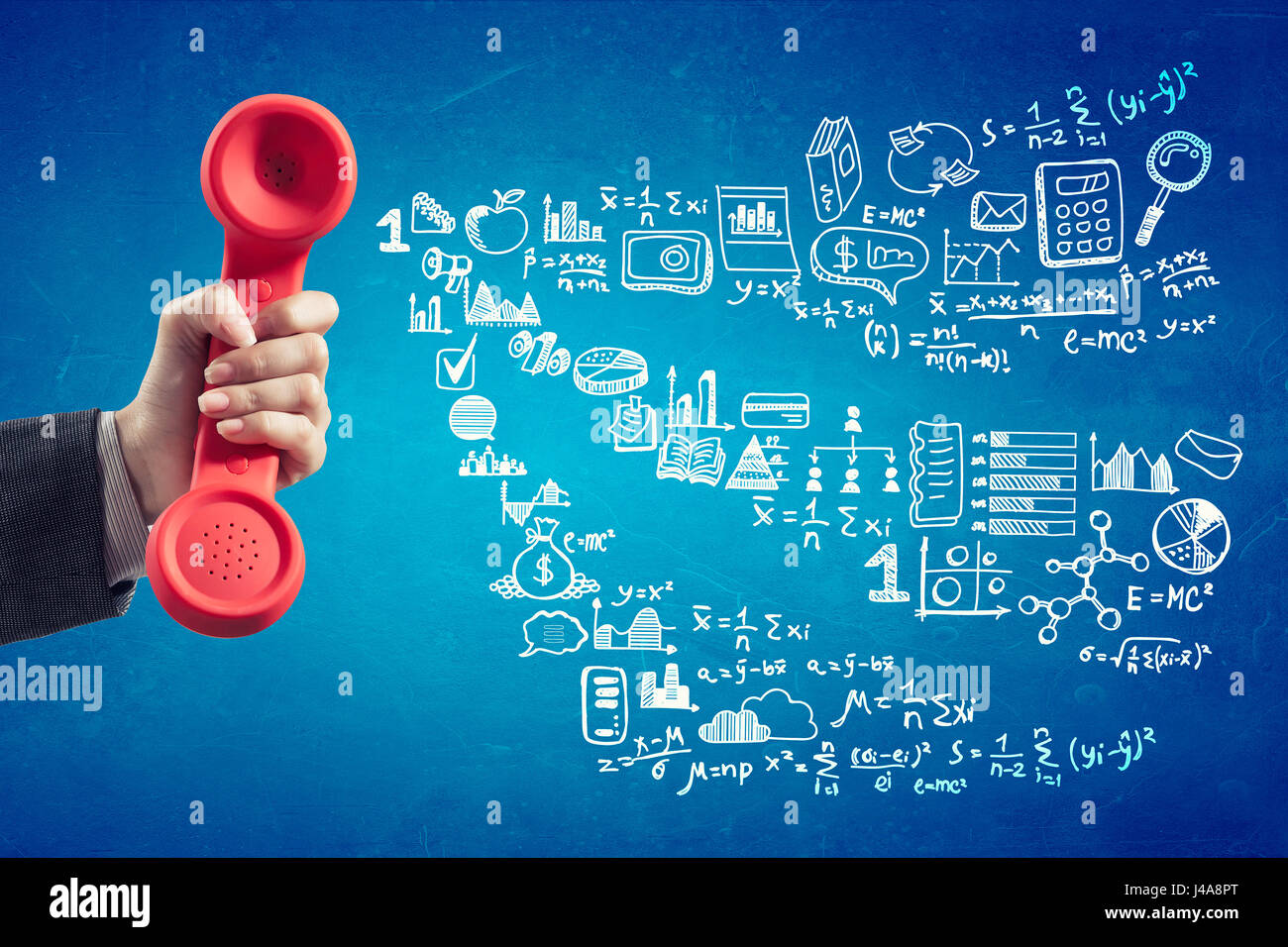 Getting a call Stock Photo - Alamy