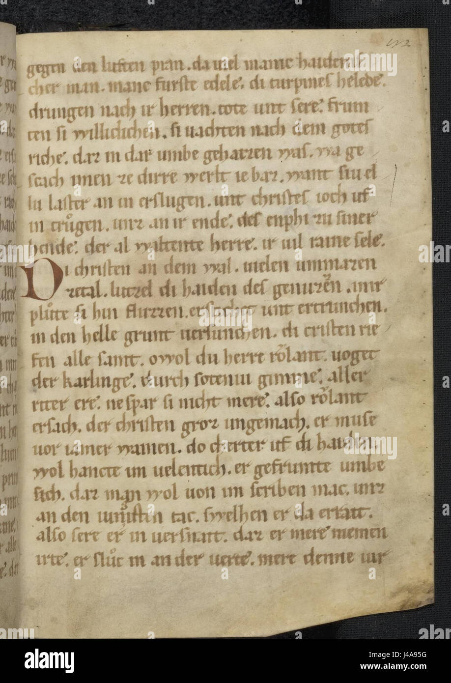 The manuscript Cod. Pal. Germ. 112 165 contains 'Rolandslied', an epic ...