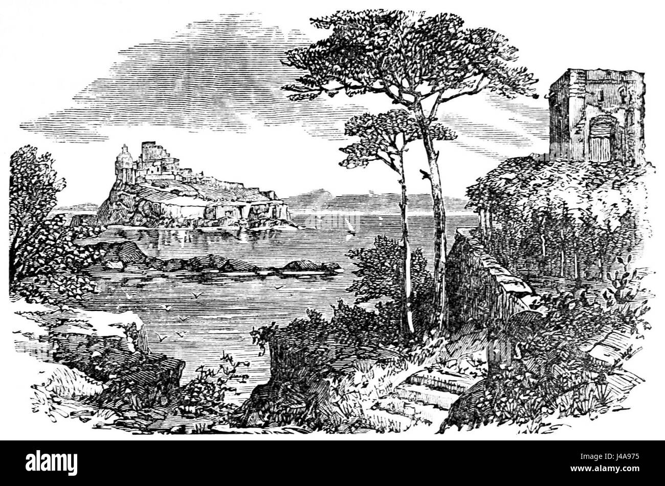 The Castle of Ischia, located on the island of Ischia in Italy, is a ...