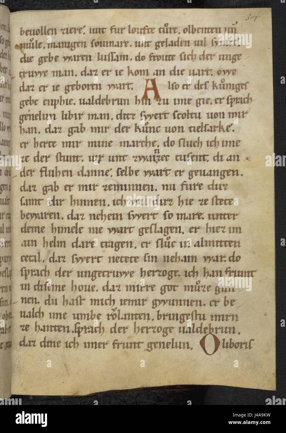 The 'Rolandslied' manuscript, attributed to Pfaffe Konrad, is an ...