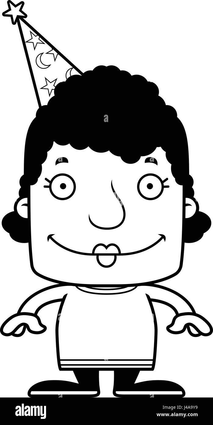 A cartoon wizard woman smiling Stock Vector Image & Art - Alamy