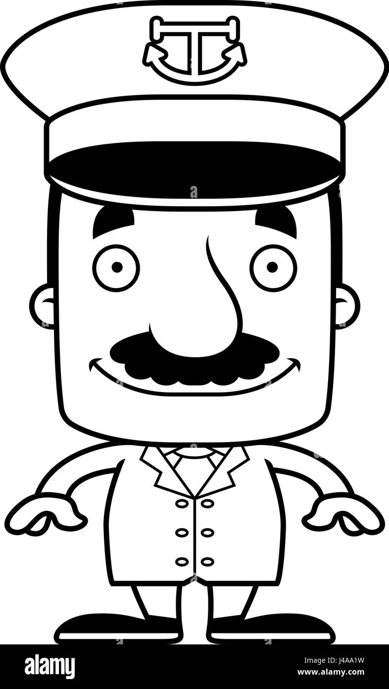 A cartoon boat captain man smiling Stock Vector Image & Art - Alamy
