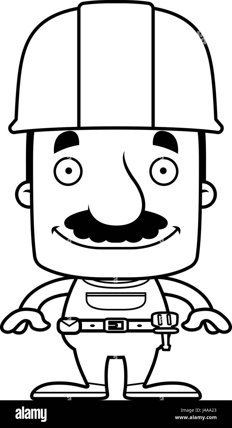 A cartoon construction worker man smiling Stock Vector Image & Art - Alamy