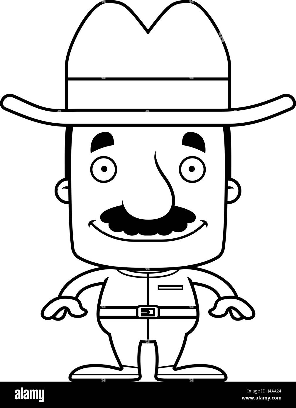 A cartoon cowboy man smiling Stock Vector Image & Art - Alamy