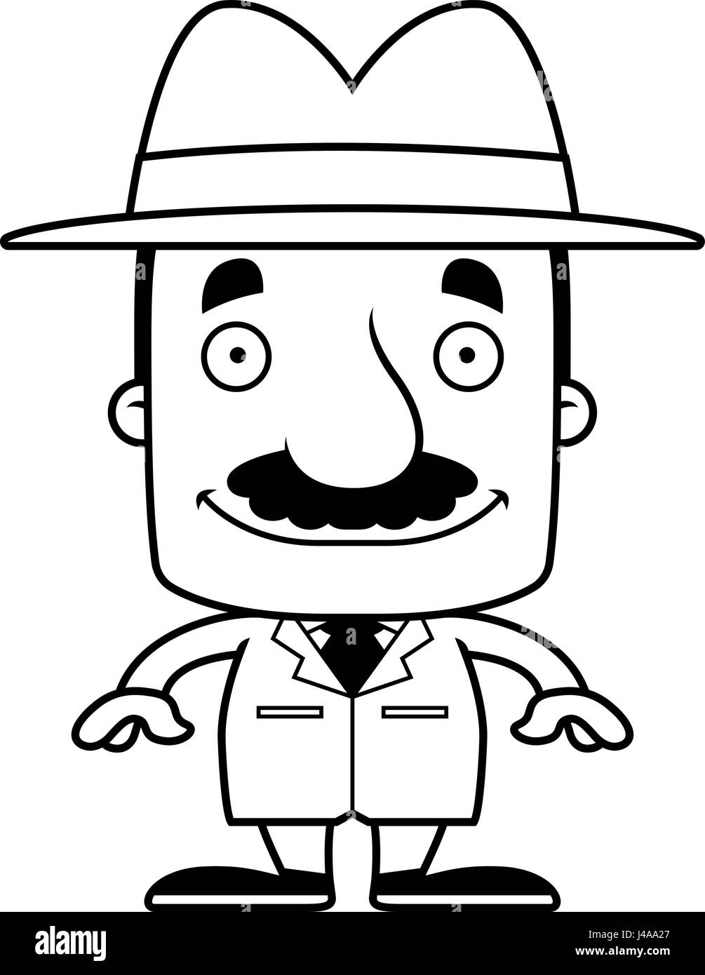 A cartoon detective man smiling Stock Vector Image & Art - Alamy