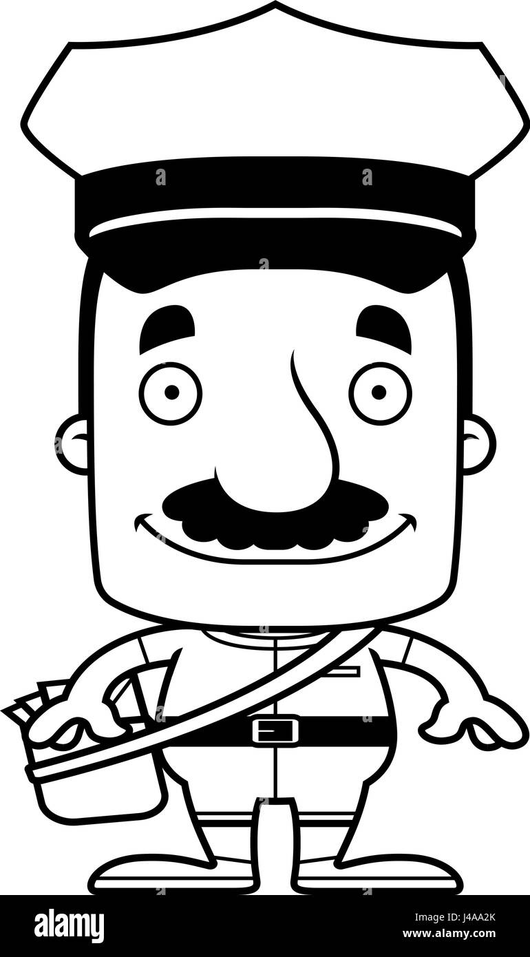 Postman Clipart Black And White