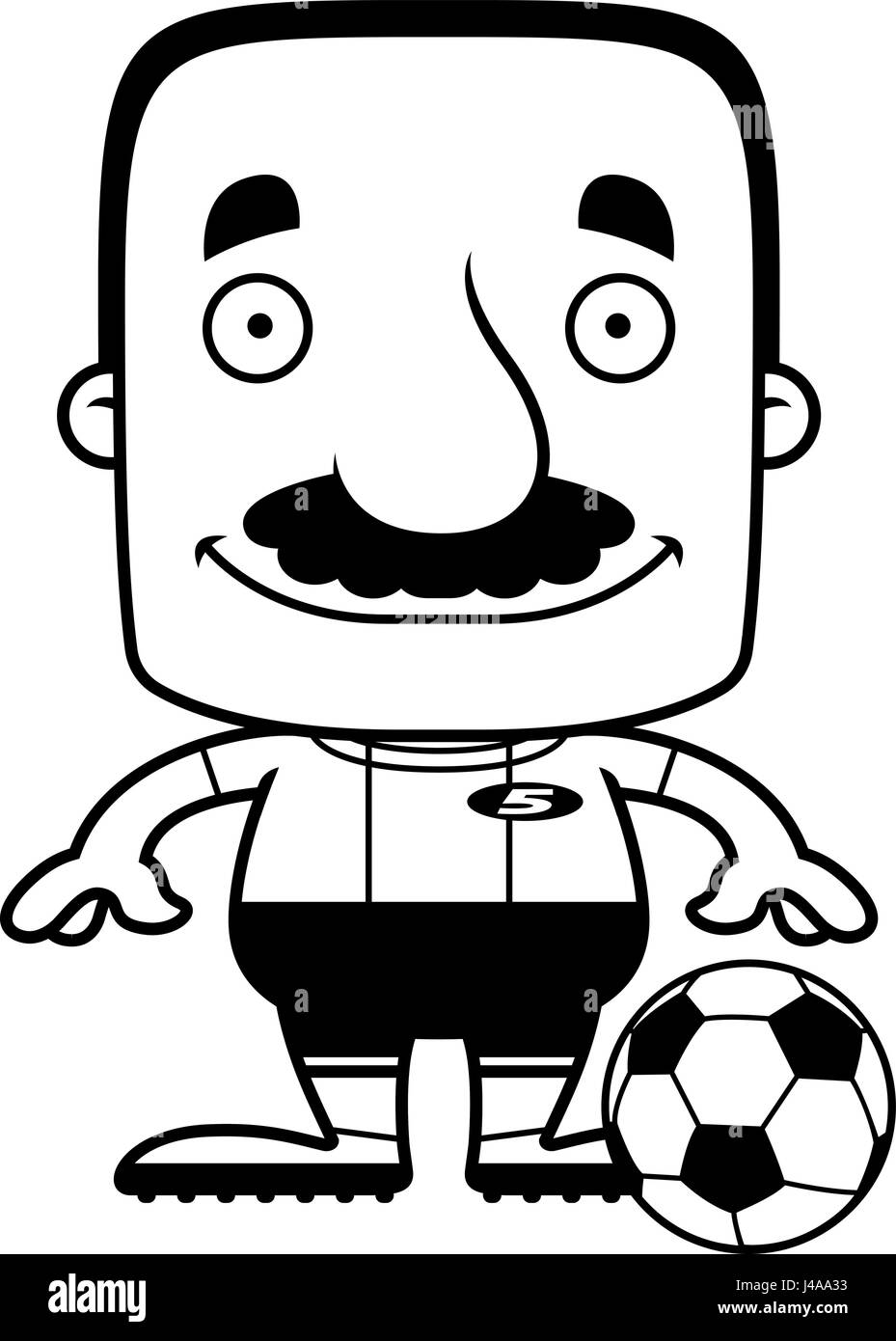 A cartoon soccer player man smiling Stock Vector Image & Art - Alamy