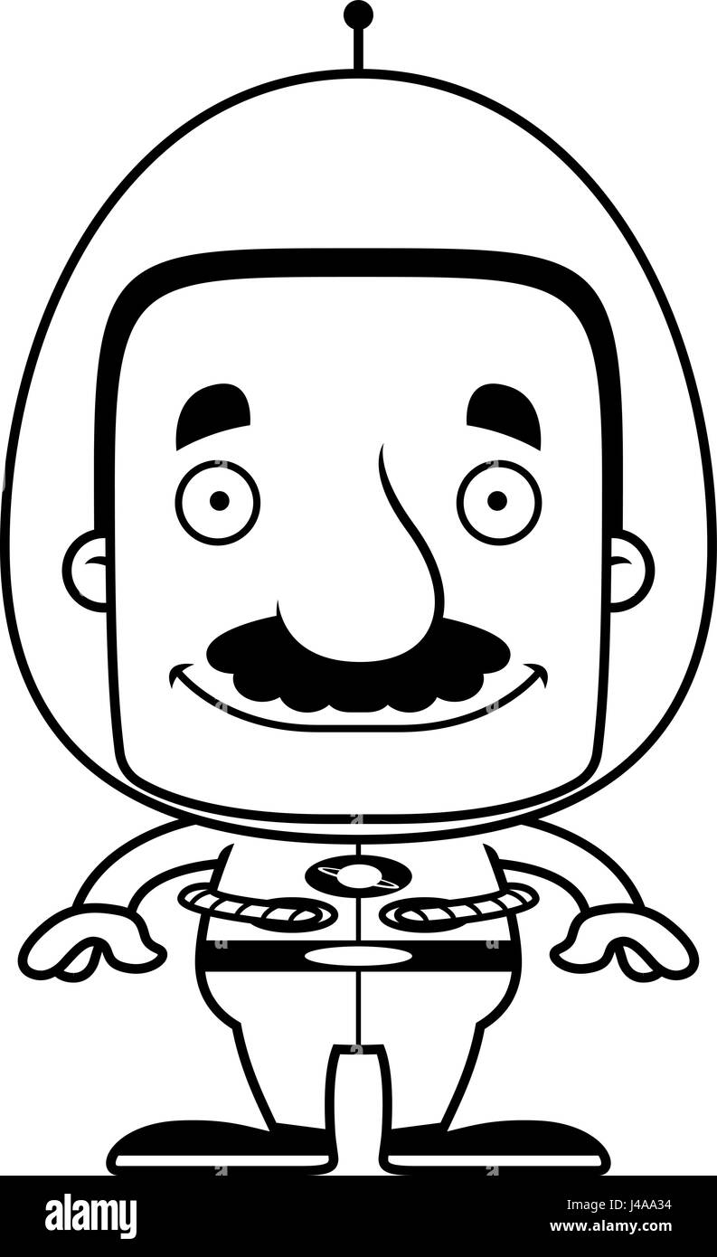 A cartoon spaceman man smiling Stock Vector Image & Art - Alamy