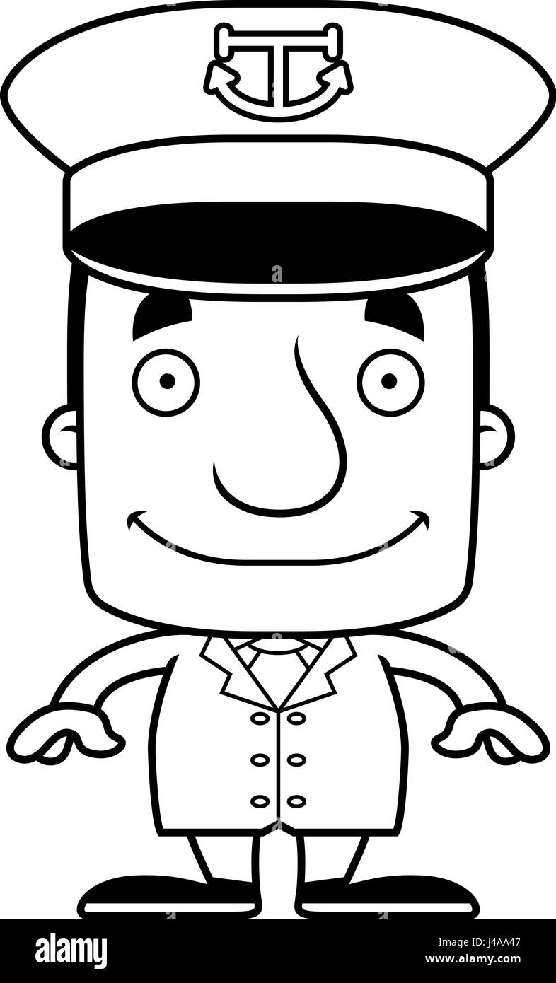 A cartoon boat captain man smiling Stock Vector Image & Art - Alamy