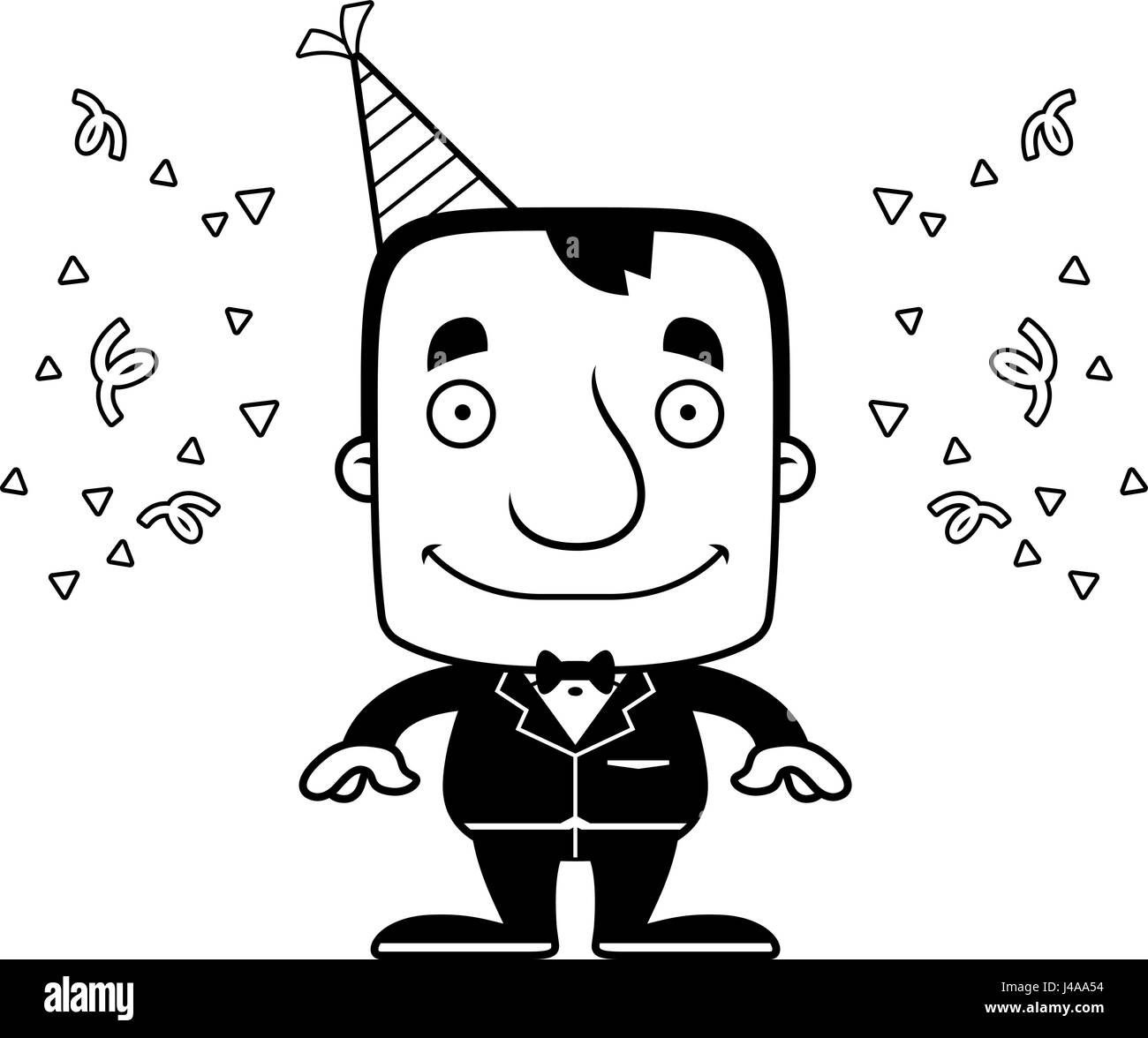 A cartoon party man smiling Stock Vector Image & Art - Alamy