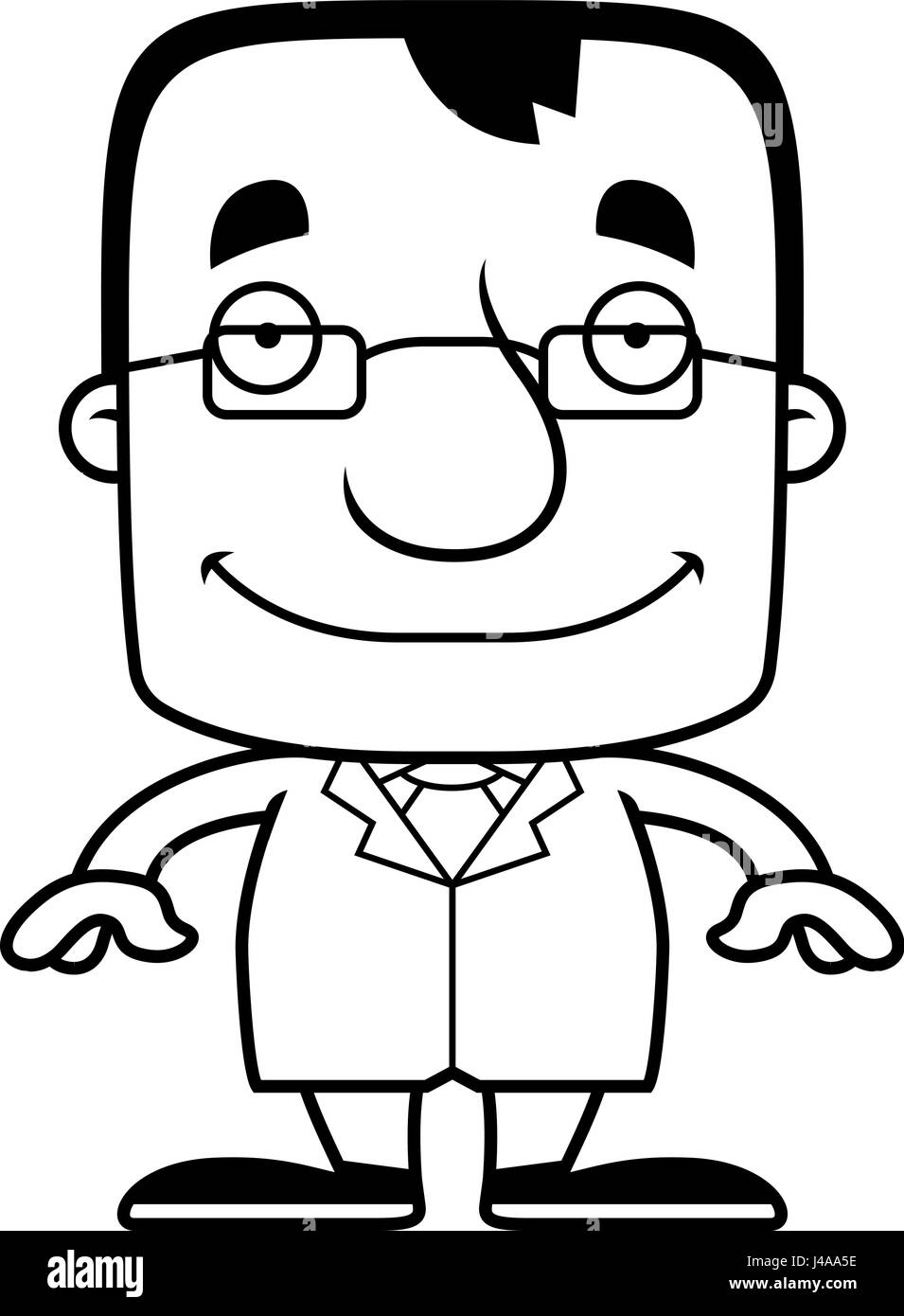 A cartoon scientist man smiling Stock Vector Image & Art - Alamy