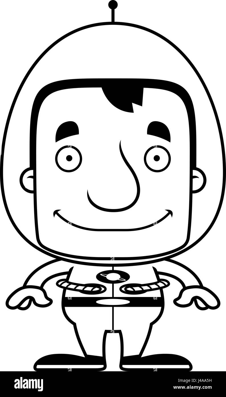 A cartoon spaceman man smiling Stock Vector Image & Art - Alamy