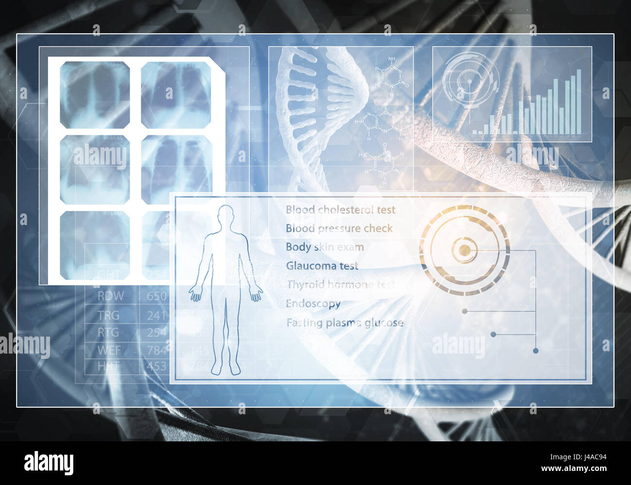 Medicine user interface Stock Photo - Alamy