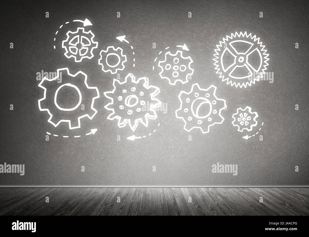 Gear mechanism as teamwork concept Stock Photo - Alamy