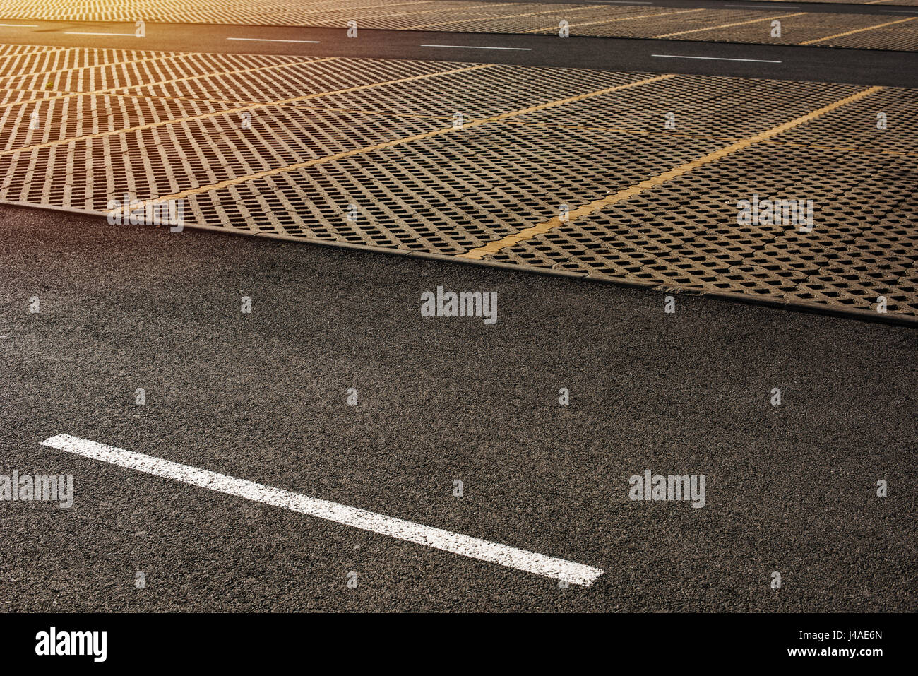 Empty parking lots as abstract urban background Stock Photo - Alamy