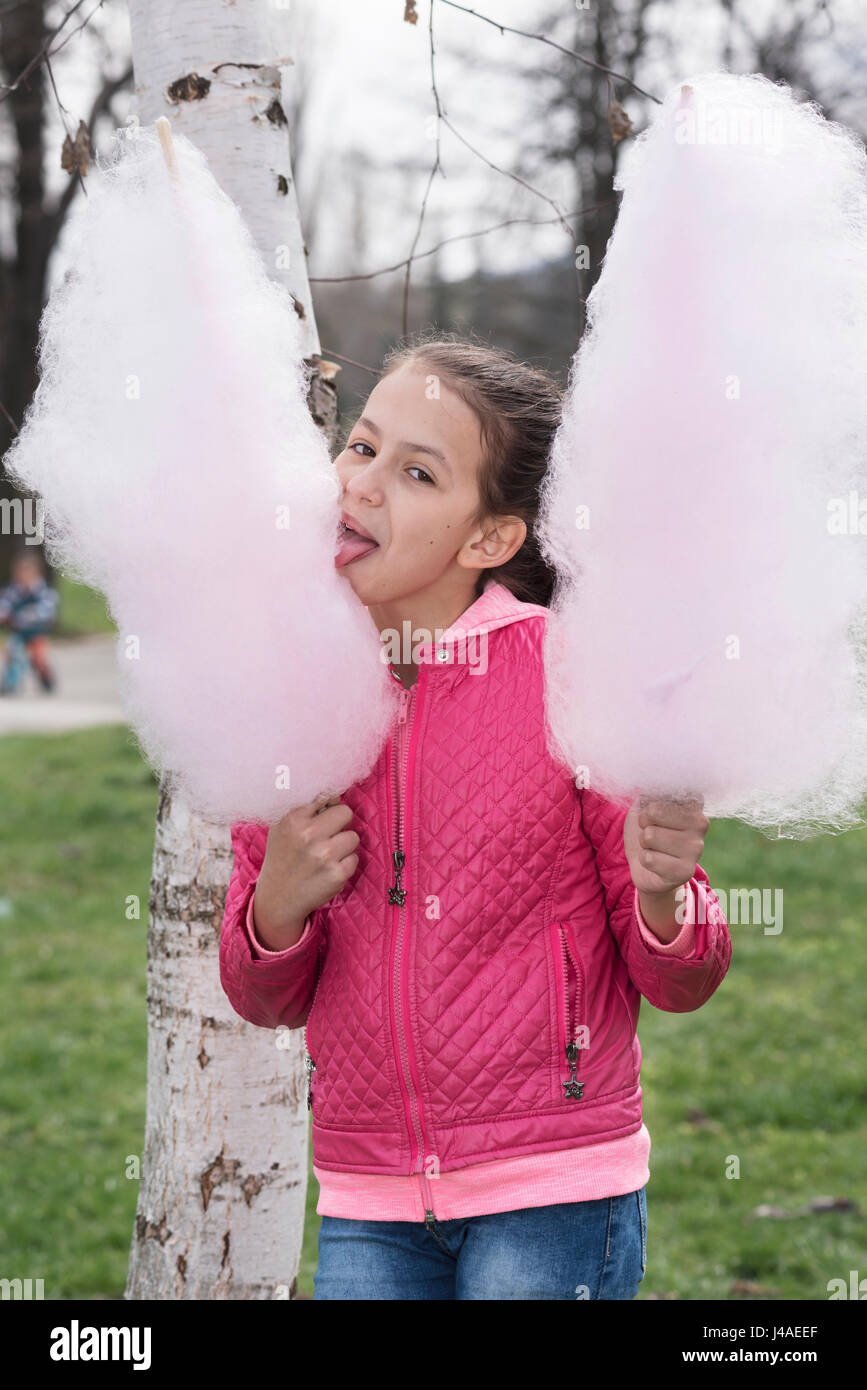 Candy floss in the park Stock Photo - Alamy
