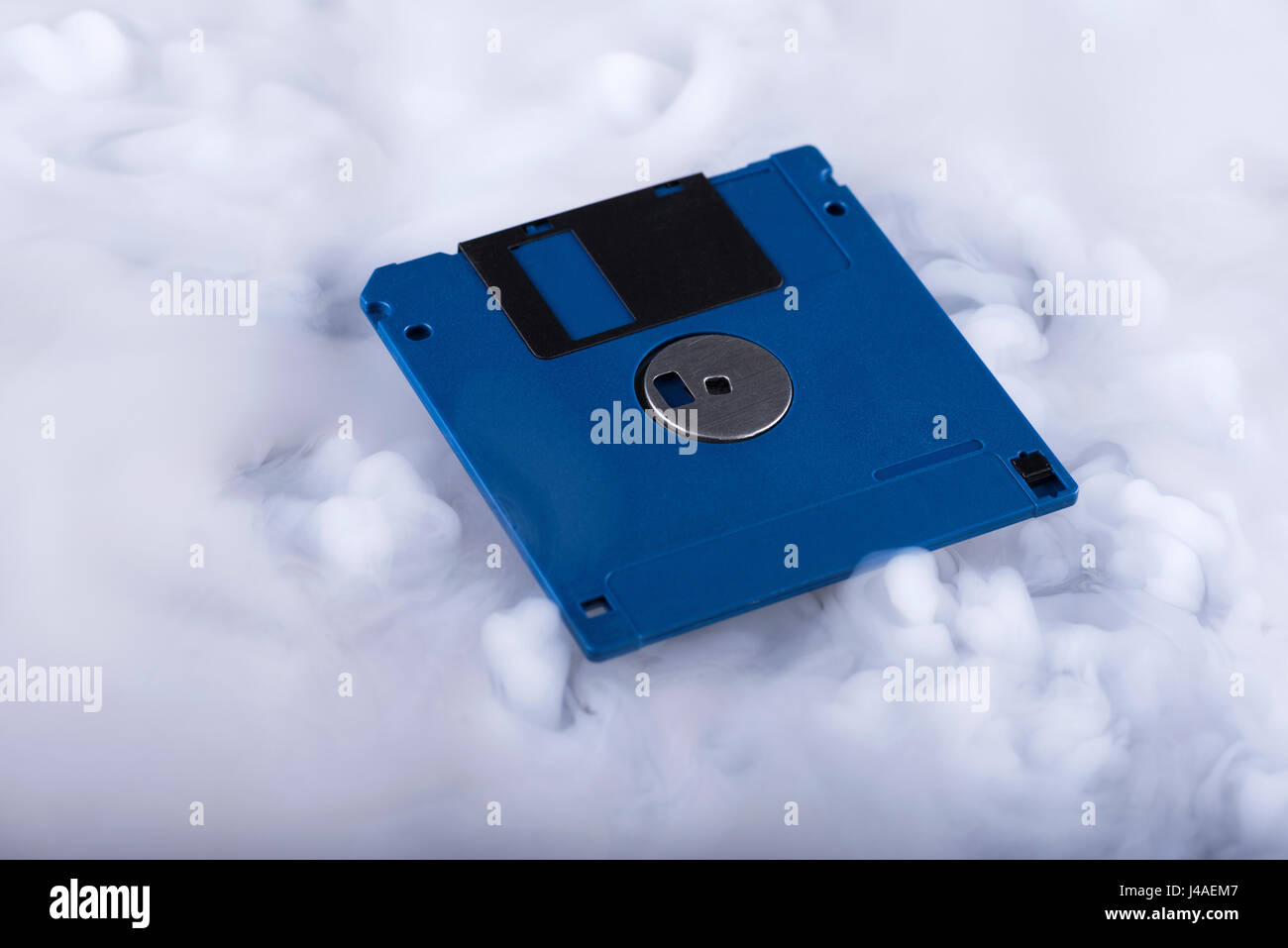 Blue floppy disk. Retro and old fashioned Stock Photo - Alamy