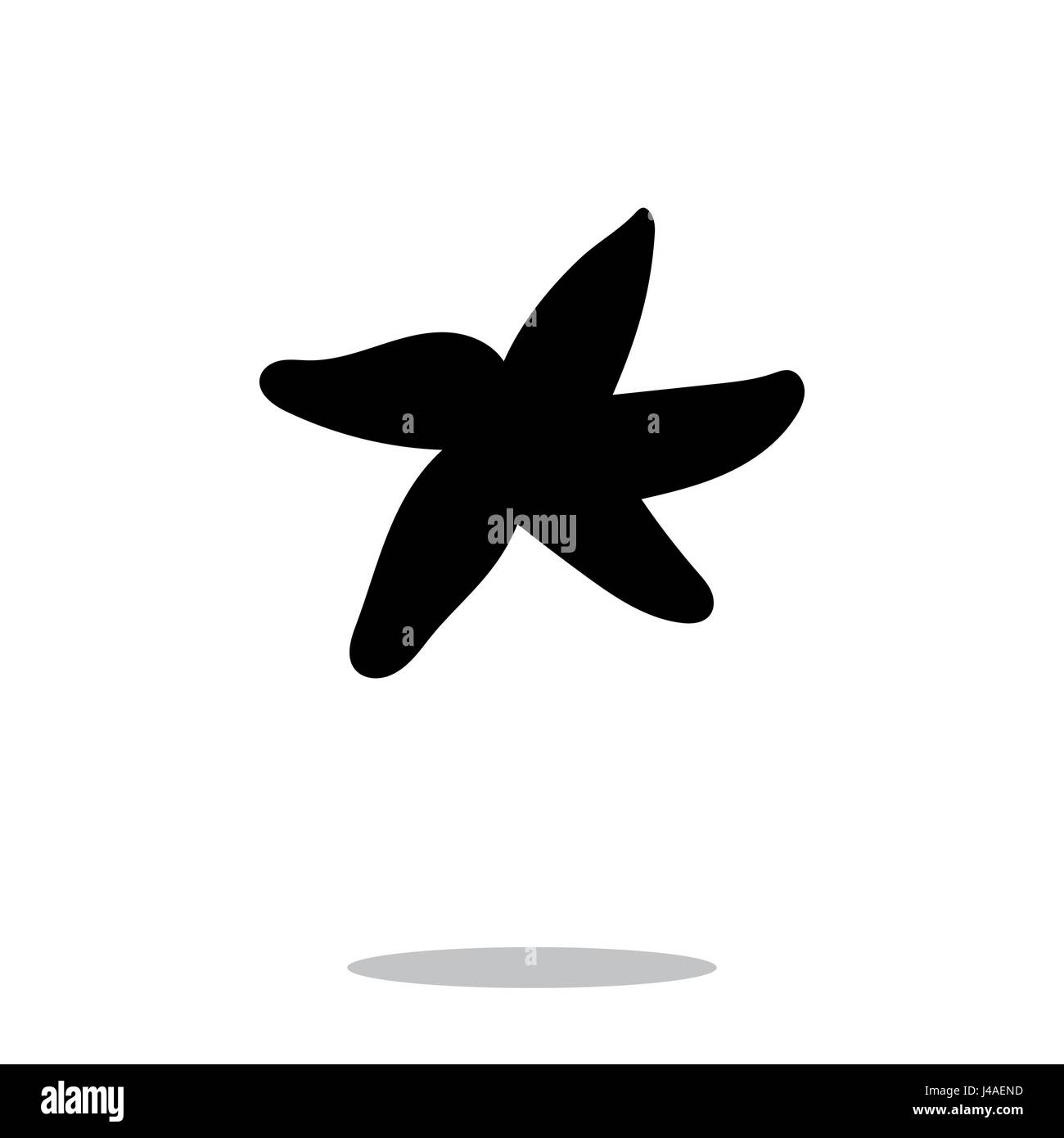 Starfish black icon marine Black and White Stock Photos & Images - Alamy