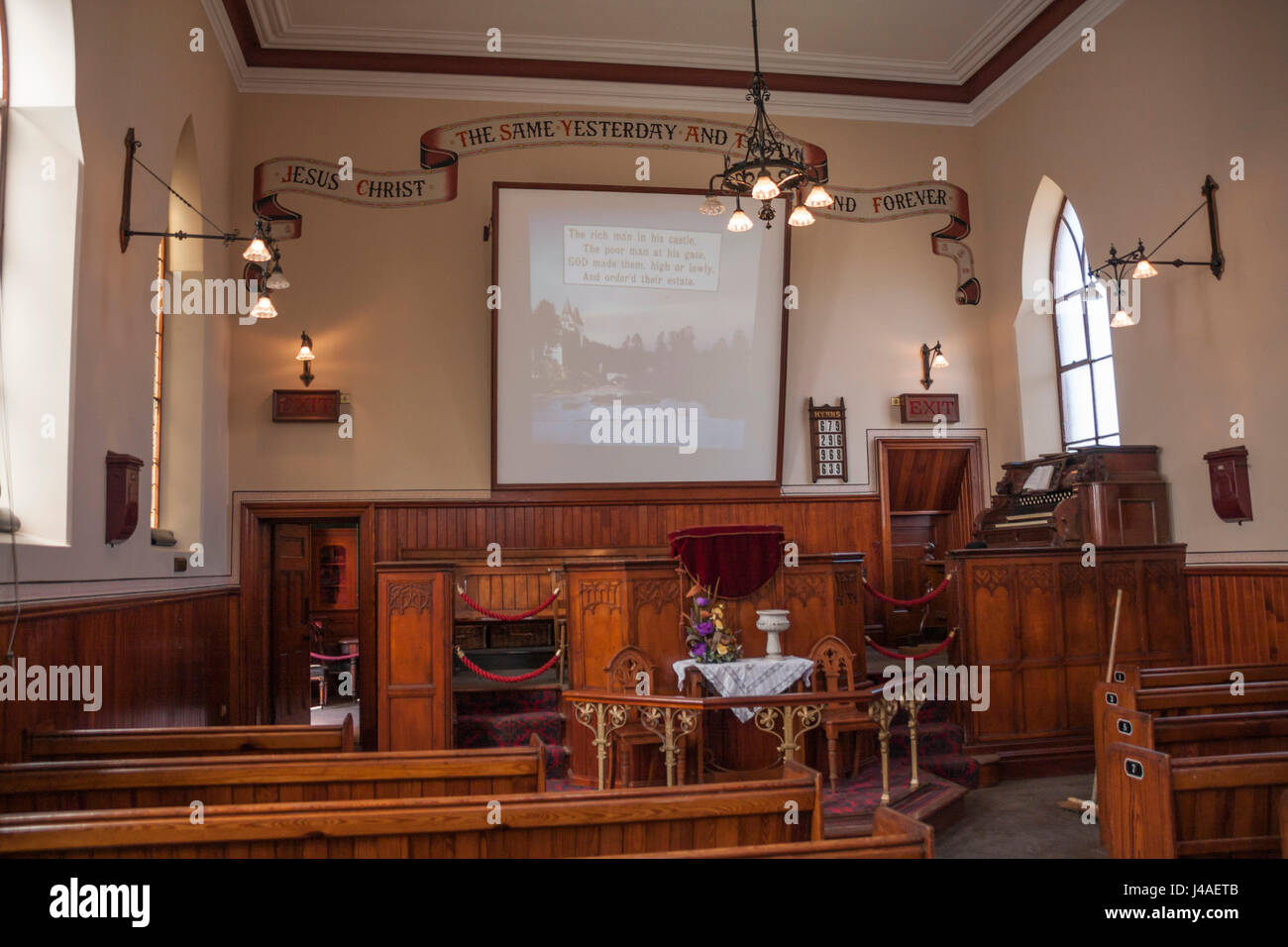 Inside the church at Beamish Museum,England,UK Stock Photo - Alamy