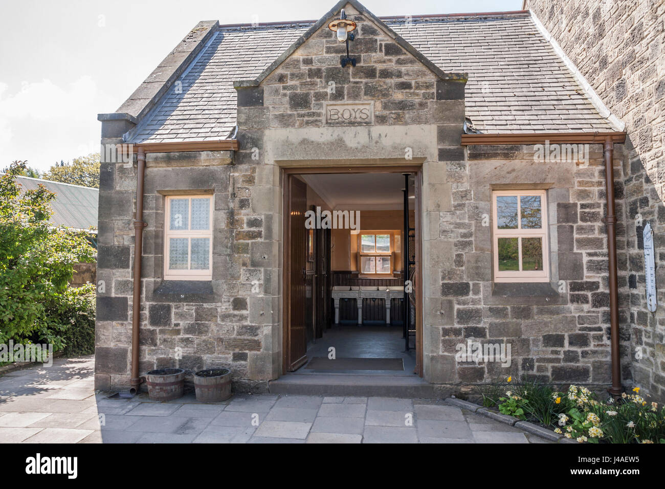The boys entrance to the Village School at Beamish Museum,England,UK ...